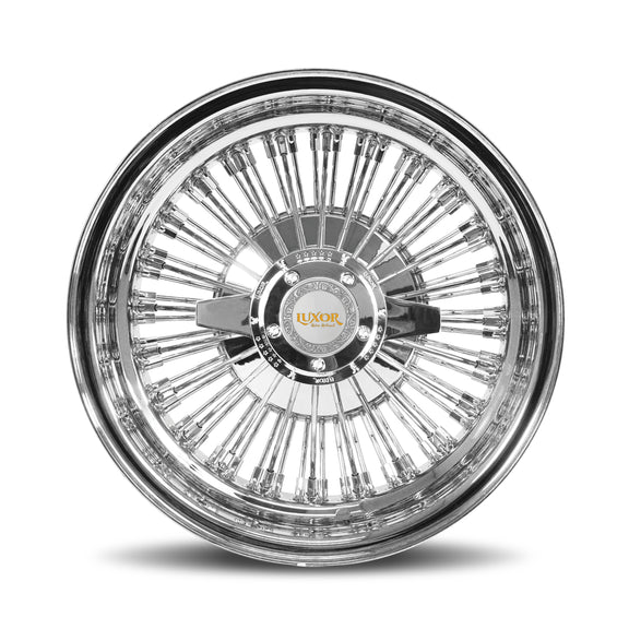 13x7 72 Straight Lace Chrome LUXOR WIRE WHEELS
