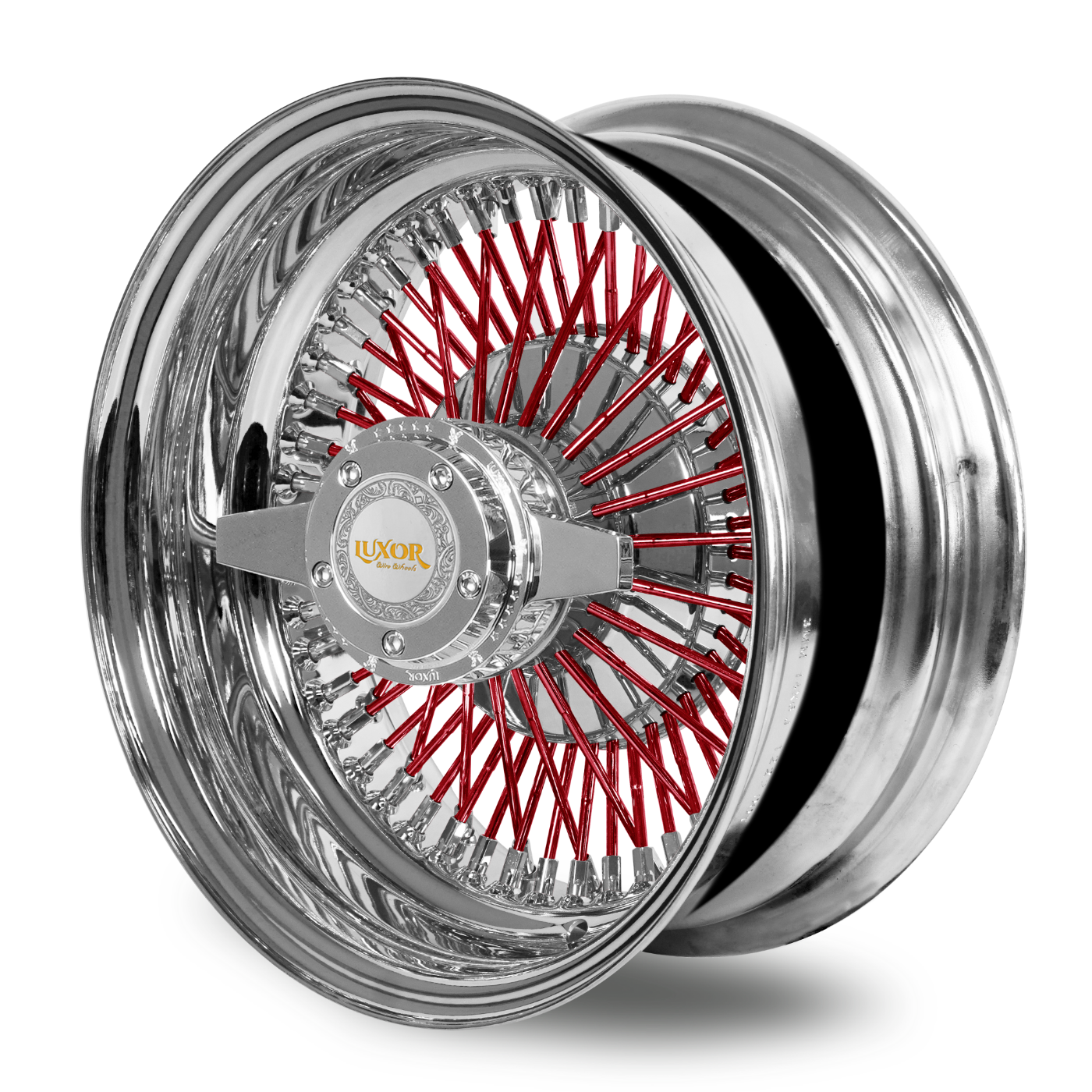 [SALE] 4PC 13x7" 72 Straight lace Reverse with color spokes