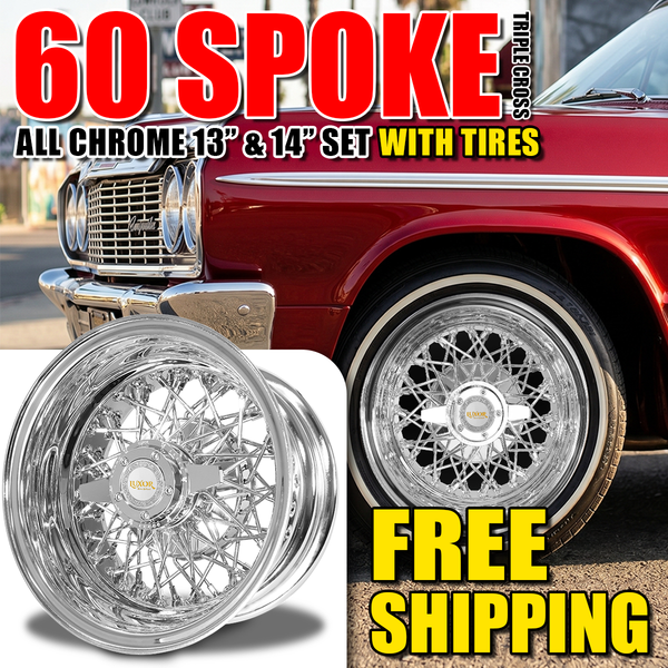 Wire Wheel and Tire Packages | Luxor Wire Wheels