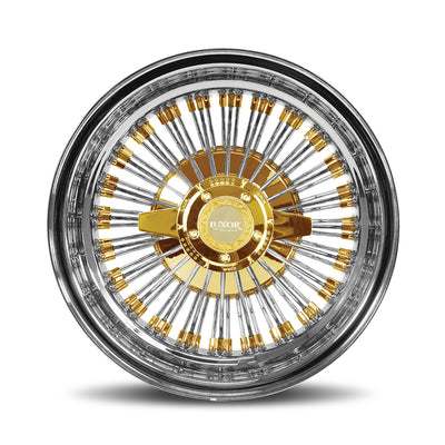 Chrome and Gold Wire Wheels | Luxor Wire Wheels