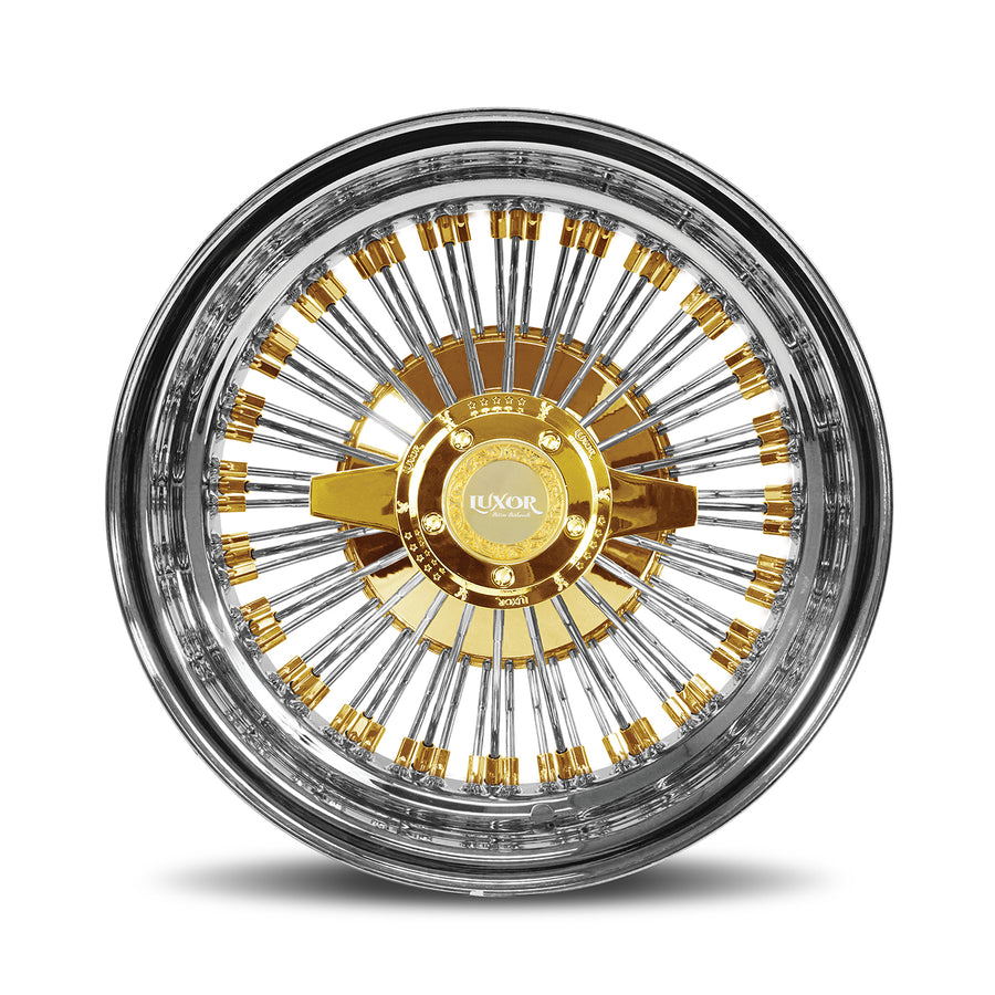 Chrome and Gold Wire Wheels | Luxor Wire Wheels