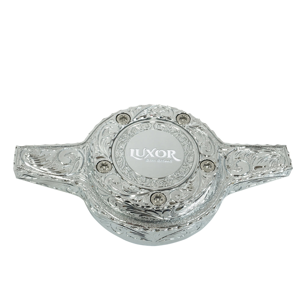 ENGRAVED 2 BAR KNOCK OFF CHROME LUXOR WIRE WHEELS | LUXOR WIRE WHEELS