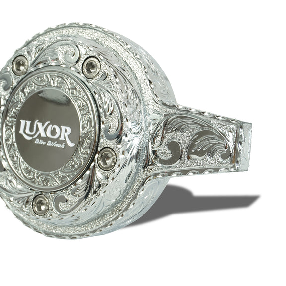 ENGRAVED 2 BAR KNOCK OFF CHROME LUXOR WIRE WHEELS