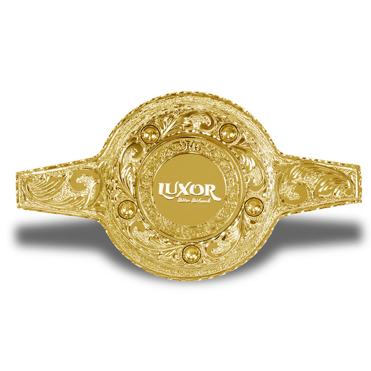 4PC ENGRAVED 2 BAR KNOCK OFF GOLD LUXOR WIRE WHEELS