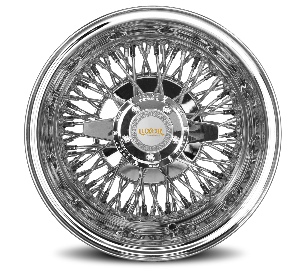 13x7 72 Cross Lace chrome LUXOR WIRE WHEELS | LUXOR WIRE WHEELS