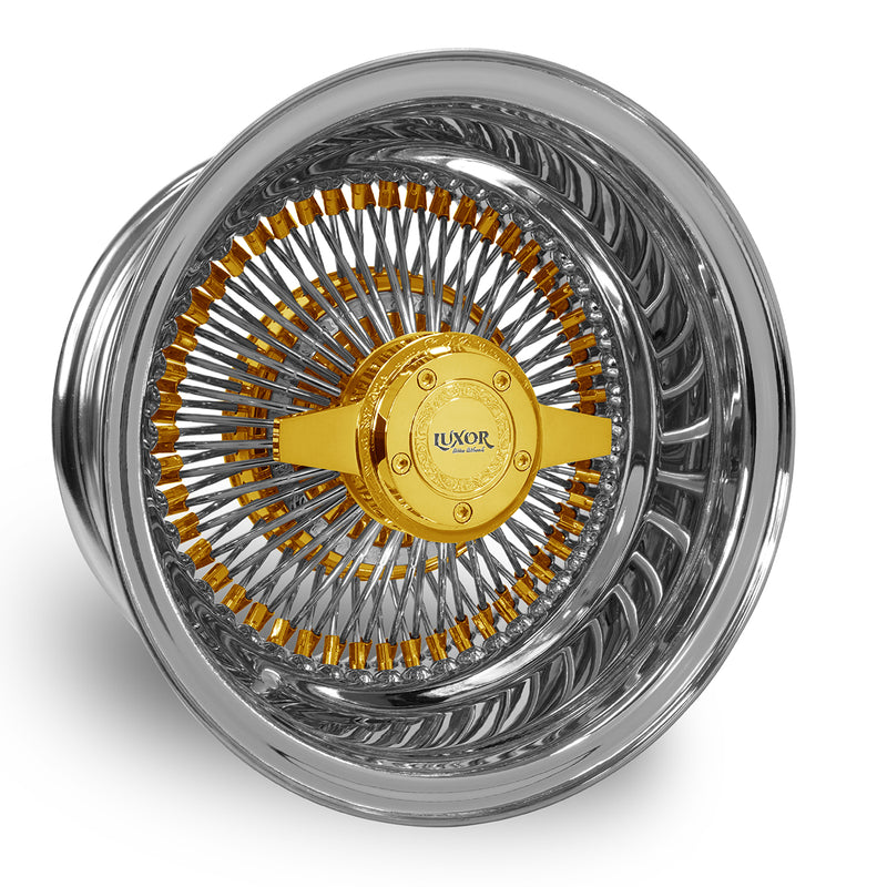Chrome and Gold Wire Wheels | Luxor Wire Wheels