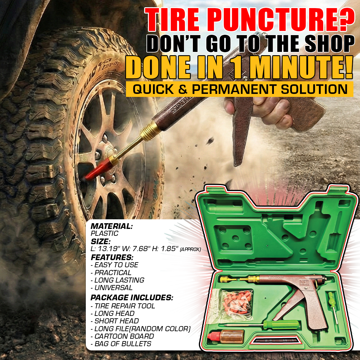 Tire Puncture Repair Kit
